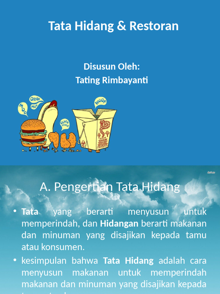 Tata Hidang & Restoran | PDF