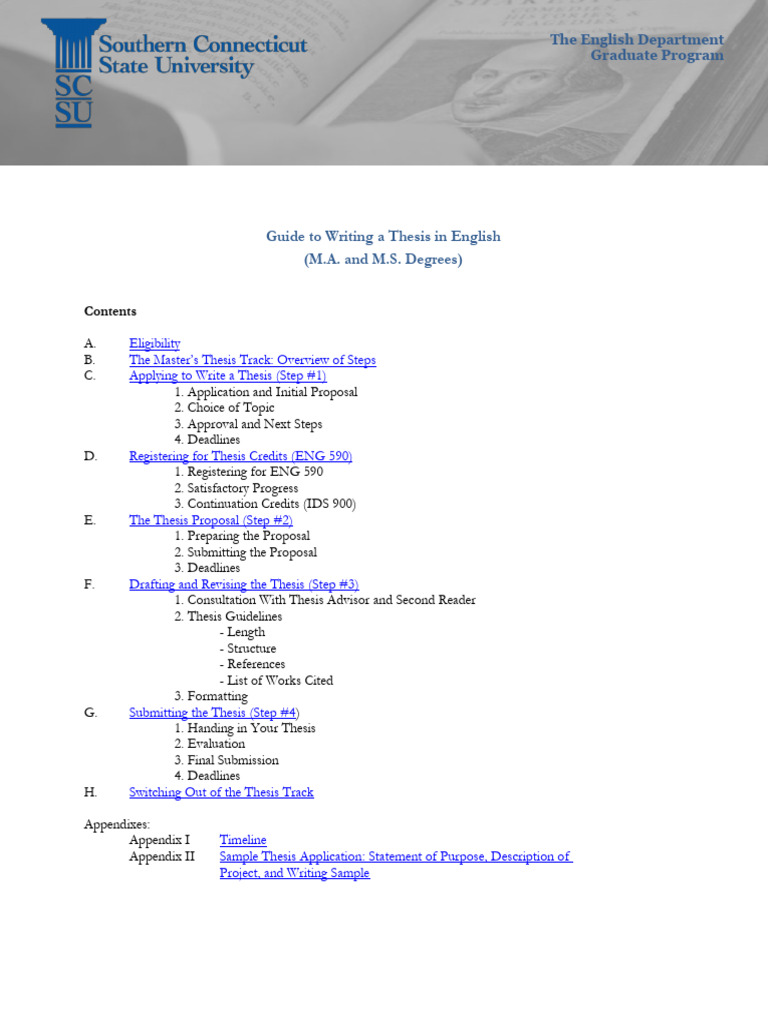 Guide To Writing A Thesis in English (Sep 2021) | PDF | Thesis ...