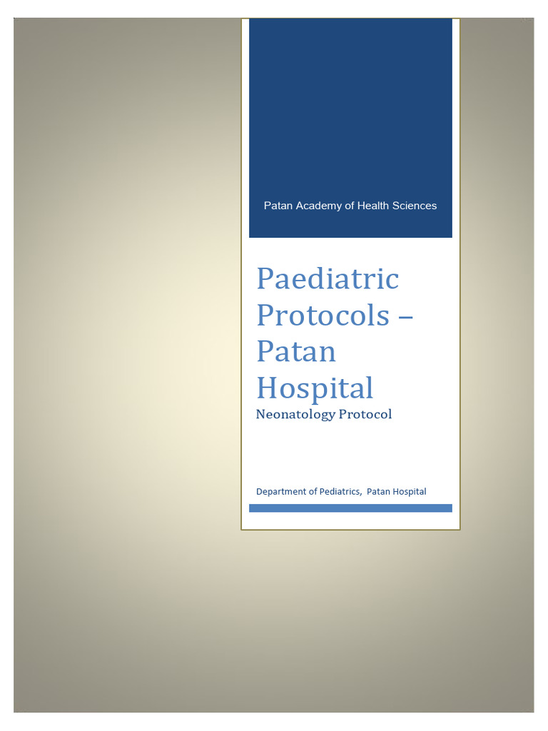 NICU Protocol (2014) | PDF | Neonatal Intensive Care Unit | Intravenous ...