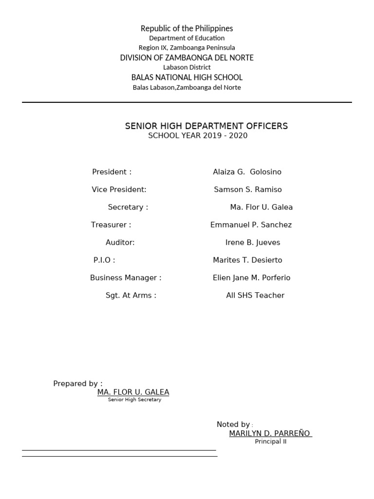 list of officers | PDF