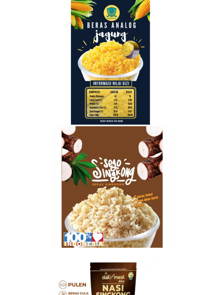 CONTOH Poster Kreatif Berisi Informasi Produk Inovasi Dari Beras Dan ...