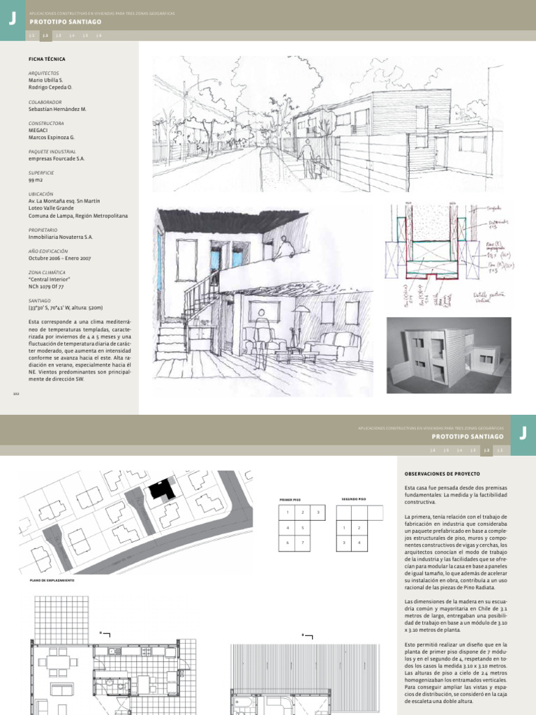Prototipo de Vivienda en Santiago: Diseño y Construcción | PDF