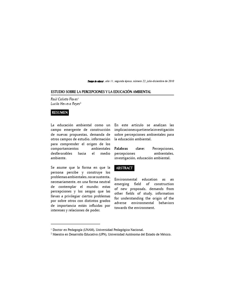 Raul Calixto Flores | PDF | Percepción | Entorno natural