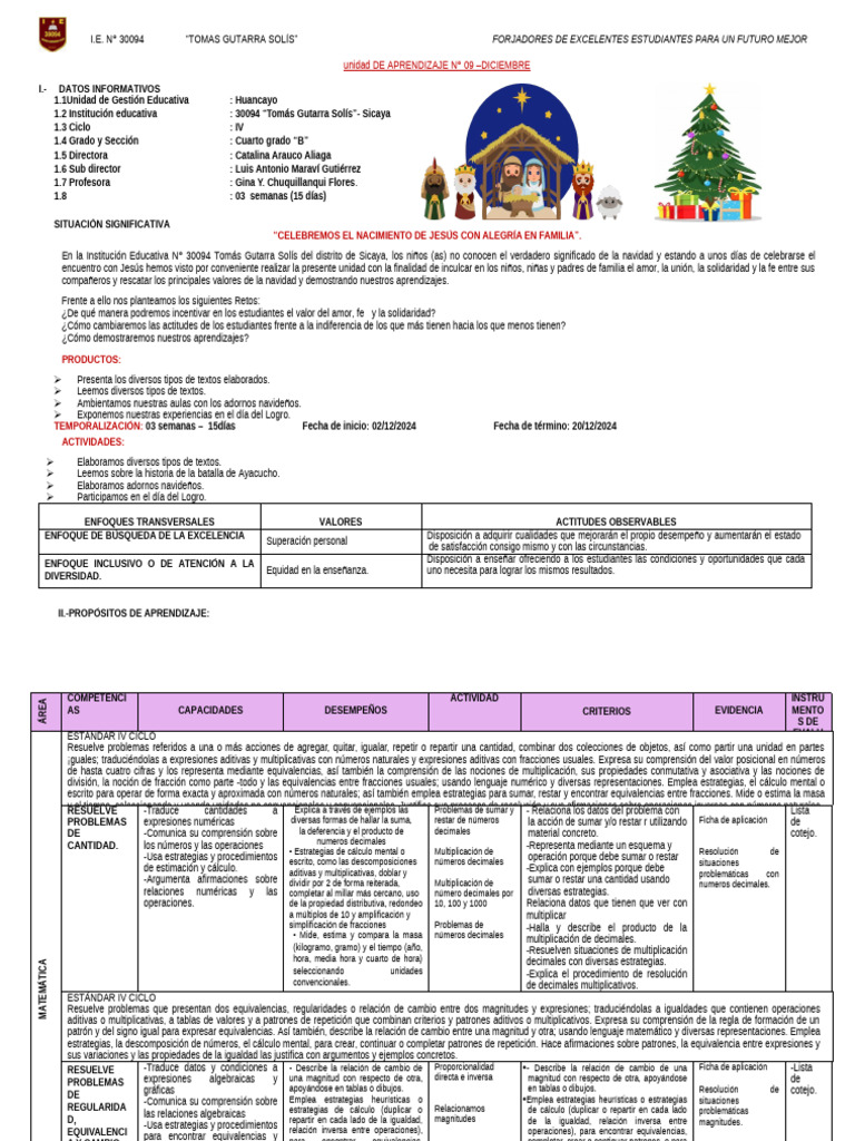 Unidad 9 | PDF | Multiplicación | Números