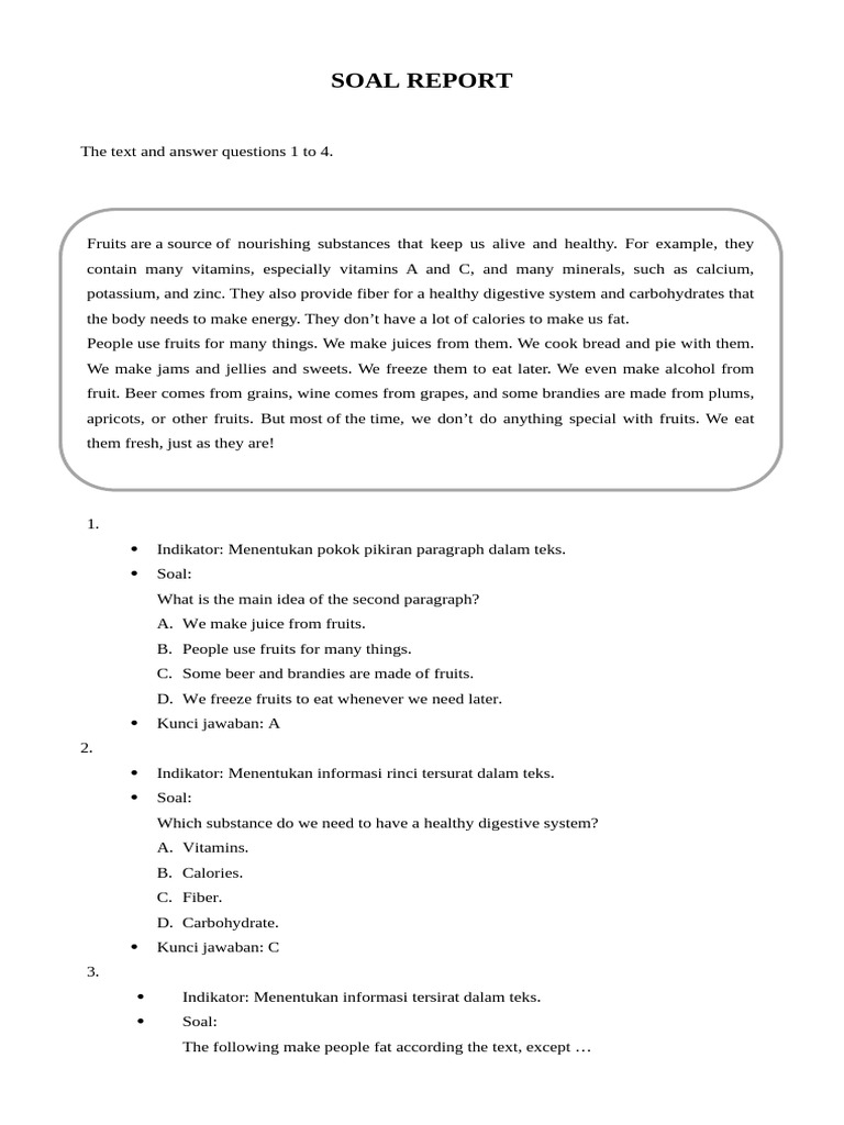 Bahan Soal Pas Lengkap Report Dan Narrative Text Kelas 9 | PDF | Gold | Dinosaurs