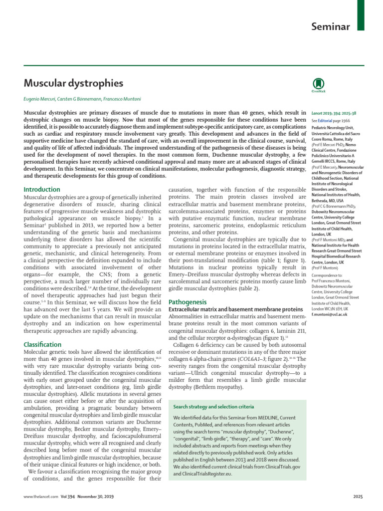distrofias musculares | PDF | Muscular Dystrophy | Cell Biology