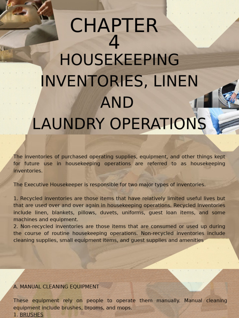 CHAPTER 4 Rm. DIVISION | PDF | Vacuum Cleaner | Housekeeping