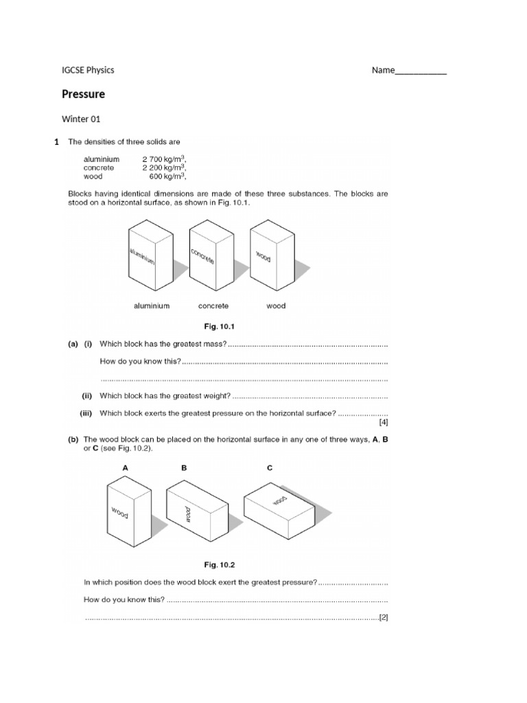 Pressure in Solids | PDF