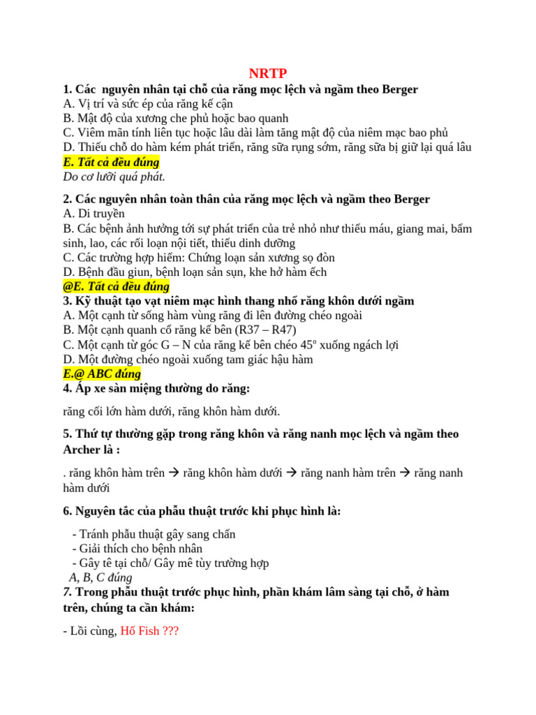 ÔN NRTP Da Soan | PDF