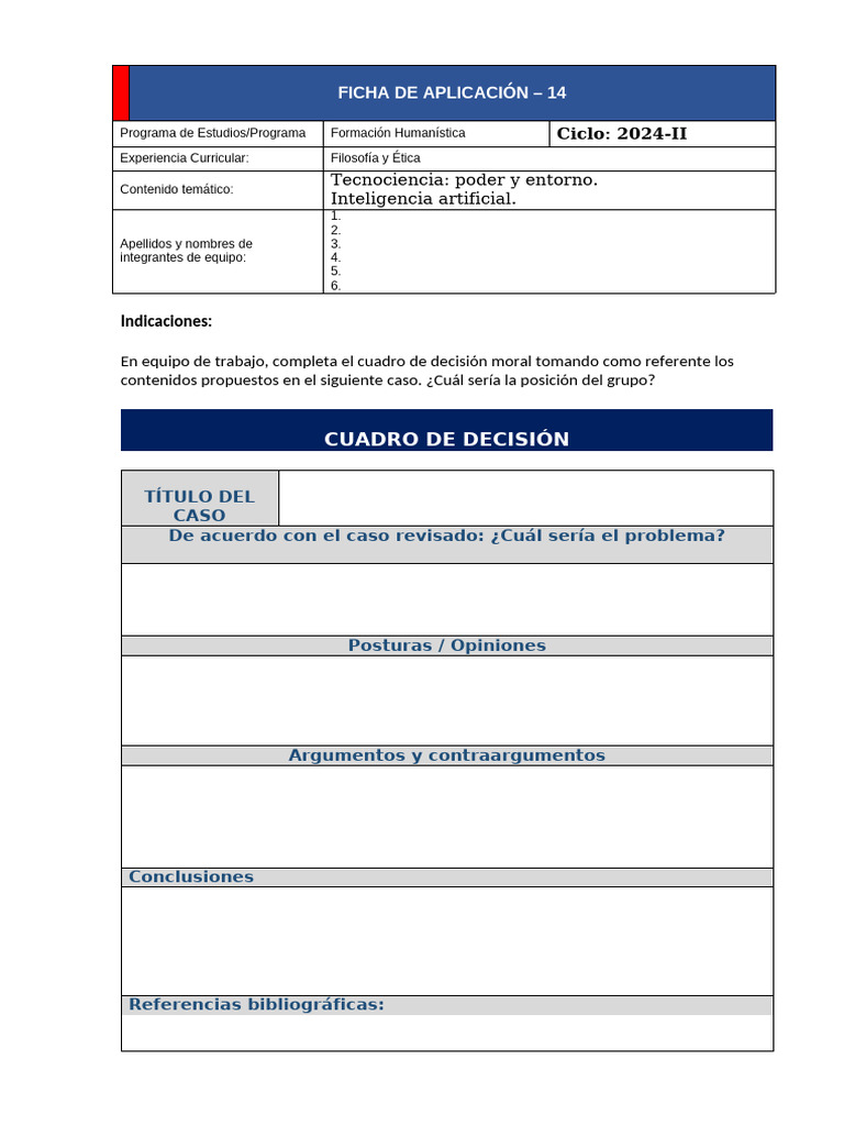 Ficha de Aplicación-Sesión 14 | PDF