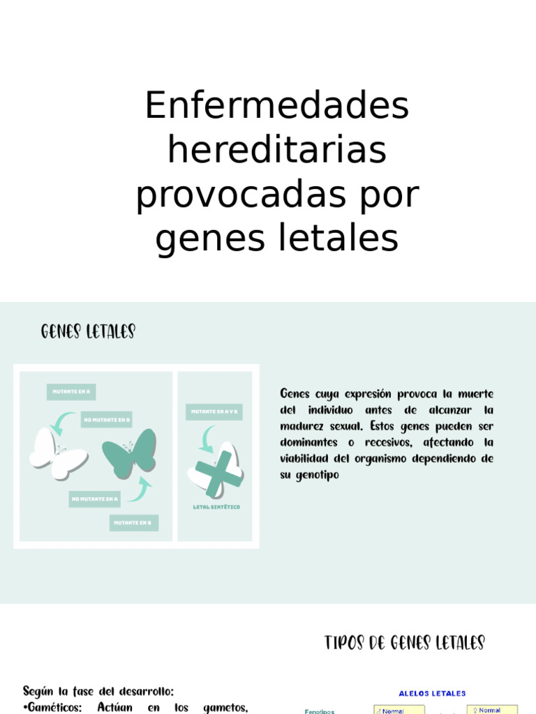 Enfermedades Hereditarias Provocadas Por Genes Letales | PDF