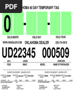 Temporary License Plate Receipt Template | PDF | Land Transport ...
