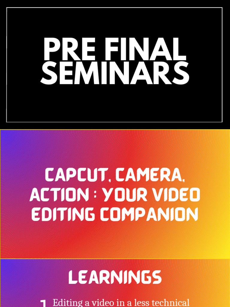 Tolentino - PreFinal Seminars | PDF