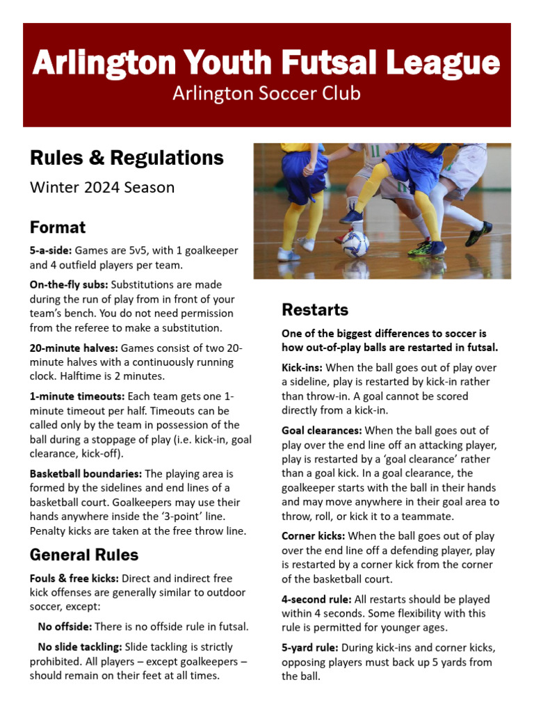 AYFL 2024 - Rules & Regulations Flyer | PDF | Association Football | Sports