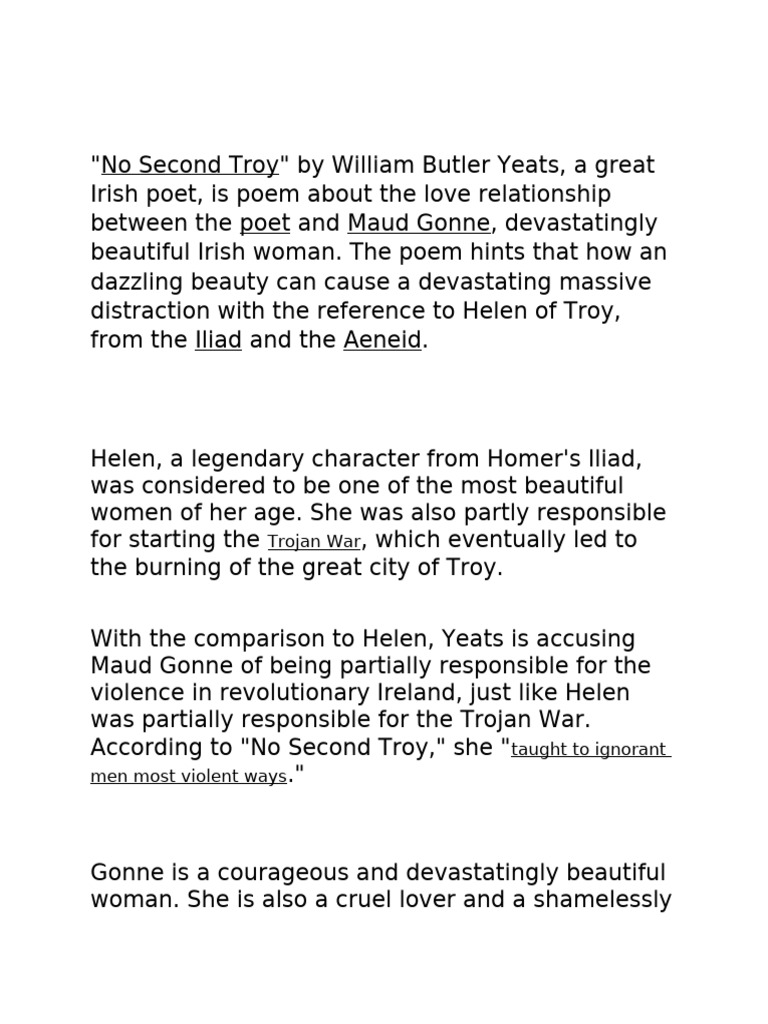 No Second Troy | PDF