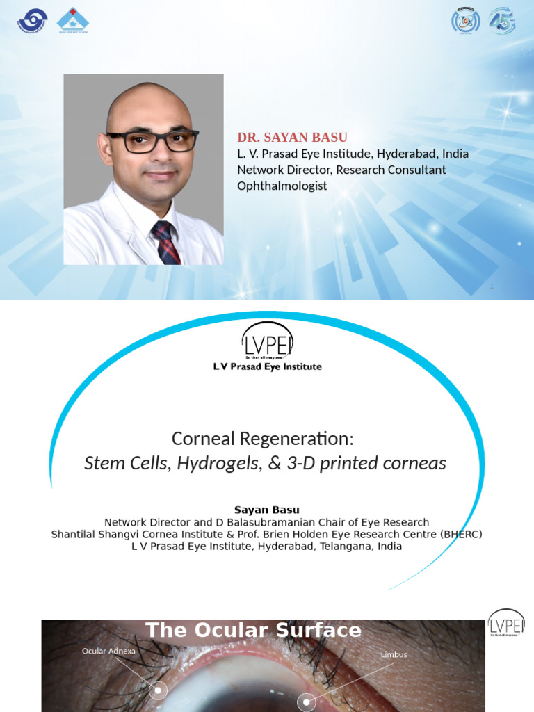 Corneal Regeneration: Stem Cells & Hydrogels | PDF | Cornea ...