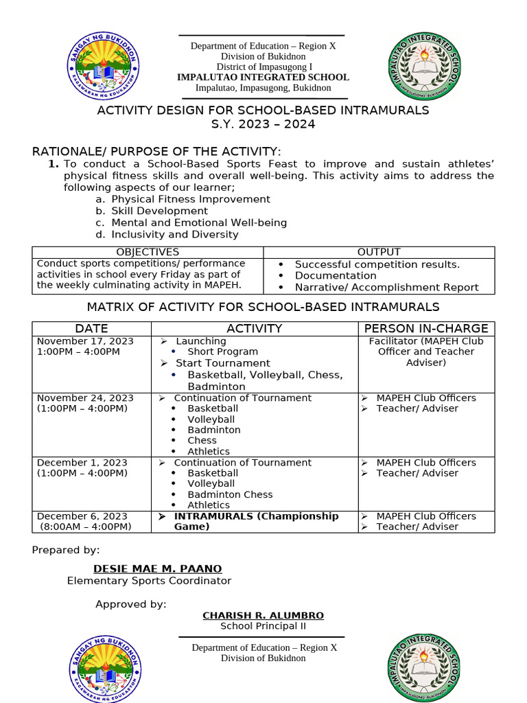 Matrix For Sports and Wellness | PDF | Sports | Behavior Modification