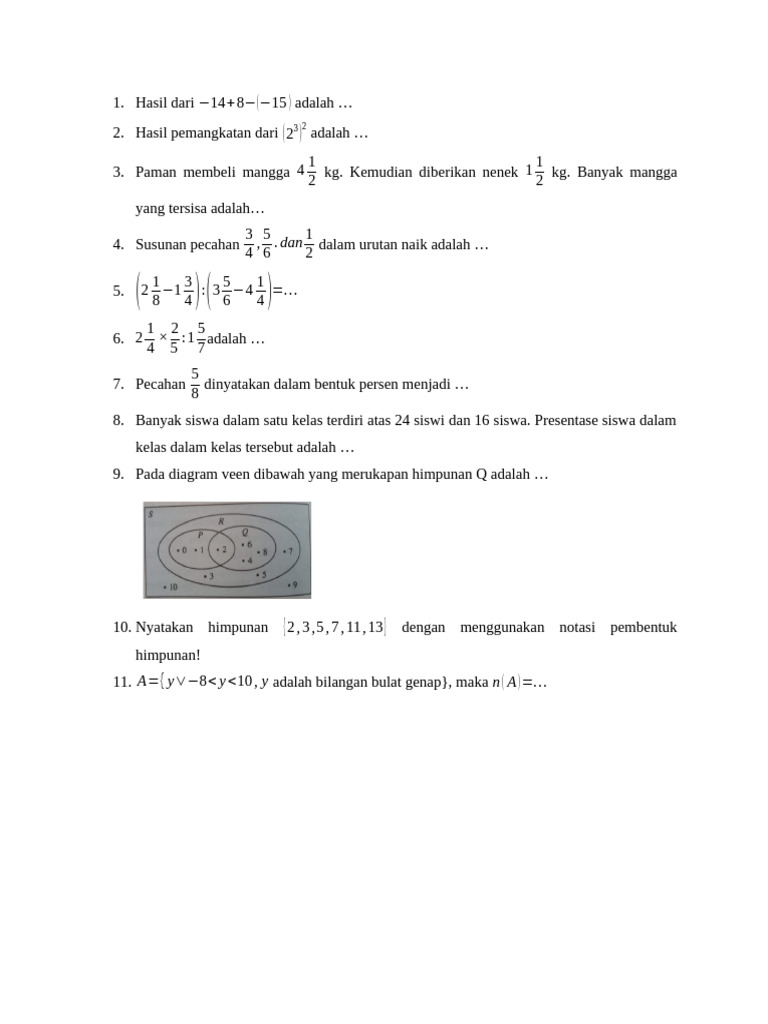 Soal Matematika dan Pembahasan | PDF