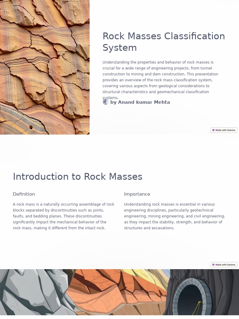 Rock Masses Classification System | PDF | Rock (Geology) | Geology