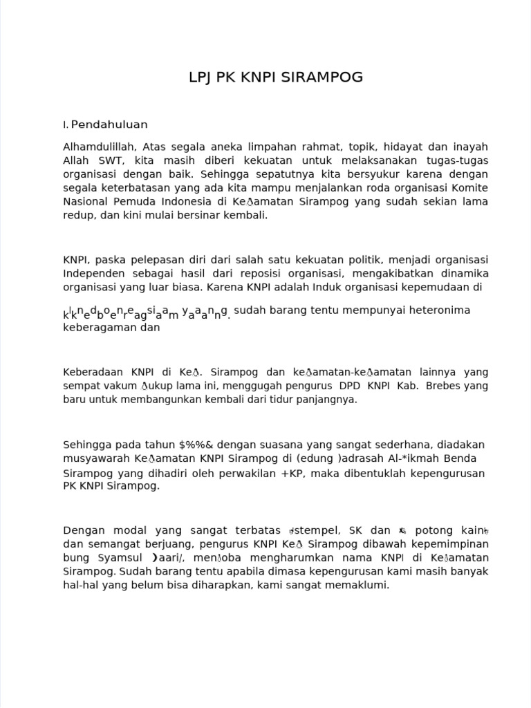 PDF LPJ PK Knpi Sirampog Compress | PDF