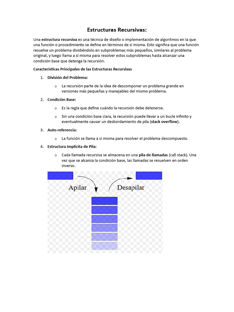 Estructuras Recursivas 01 | PDF | Multiplicación | División (Matemáticas)