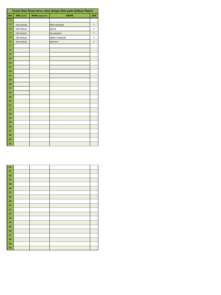 Nilai K13 Simdig X TBSM Semester 2 | PDF