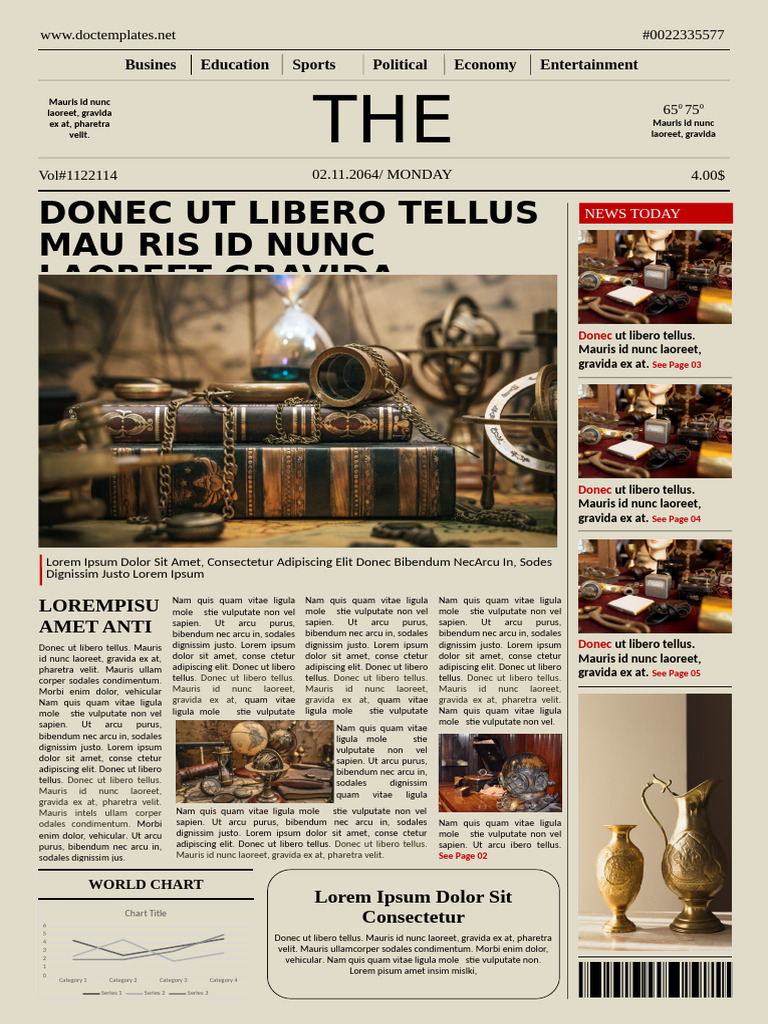 Beige Newspaper Template | PDF
