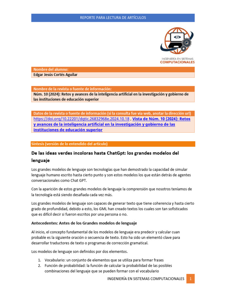 U3 Reporte de Articulo 2 Por Edgar Jesús Cortés Aguilar | PDF | Red ...