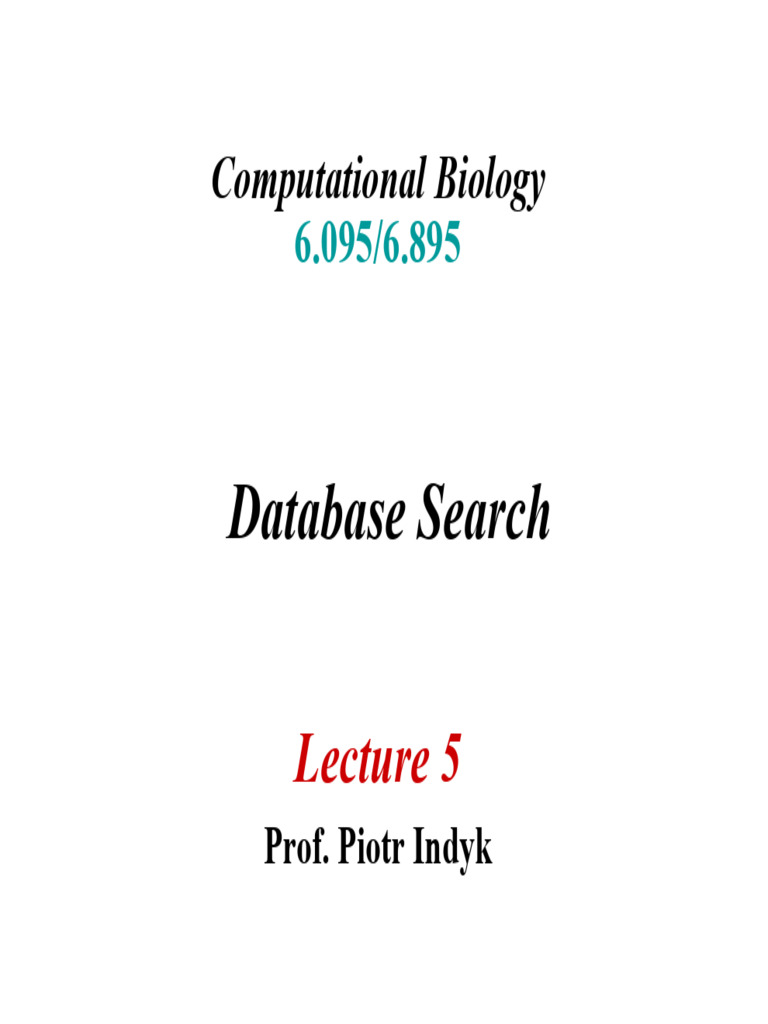 lecture5 | PDF | Sequence Alignment | Information Science