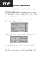 WAI - Work Ability Index | PDF | Psychology | Diseases And Disorders