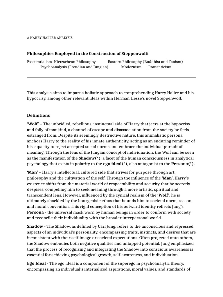 Harry | PDF | Shadow (Psychology) | Analytical Psychology