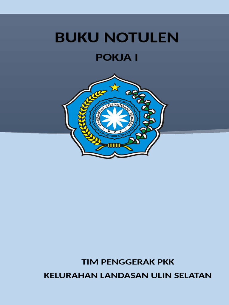 Cover Buku PKK - Buku Notulen POKJA I | PDF