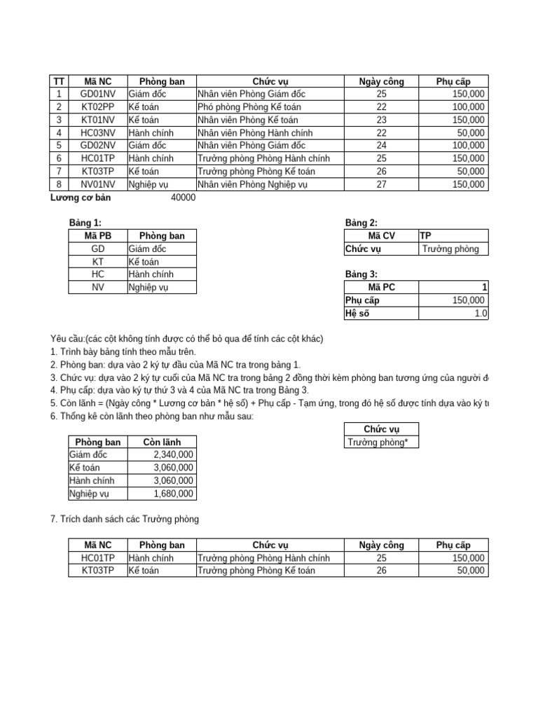 BT On Excel Gui SV | PDF