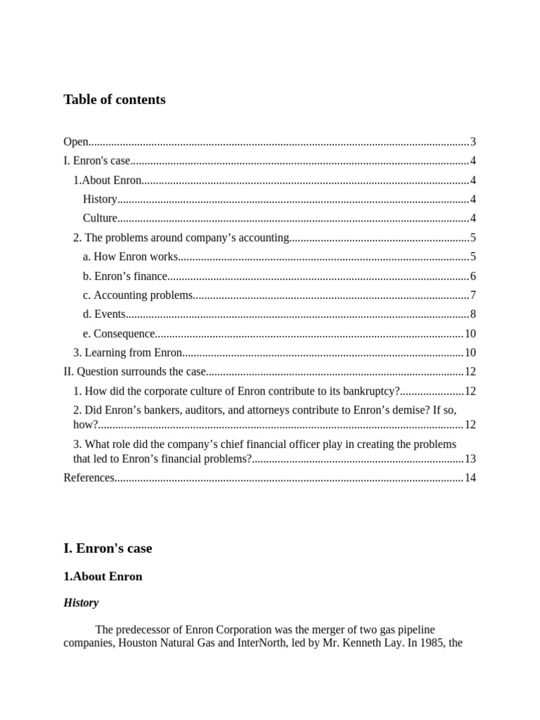 Enron Case | PDF | Enron | Stocks
