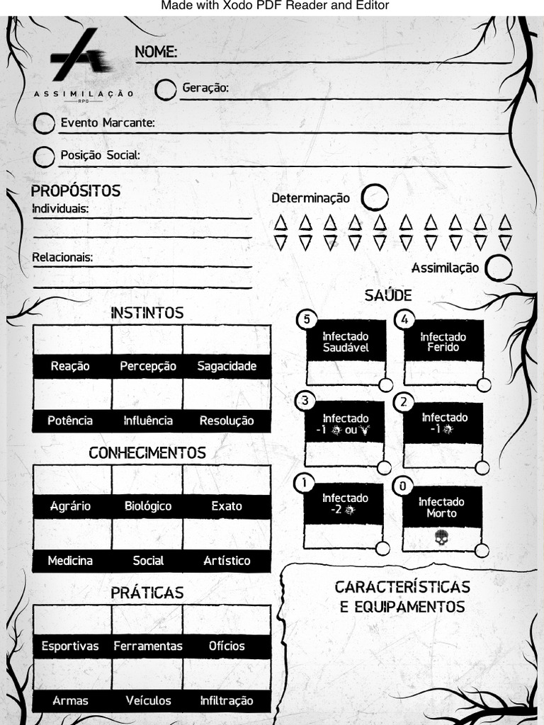 Ficha de Assimilação RPG | PDF