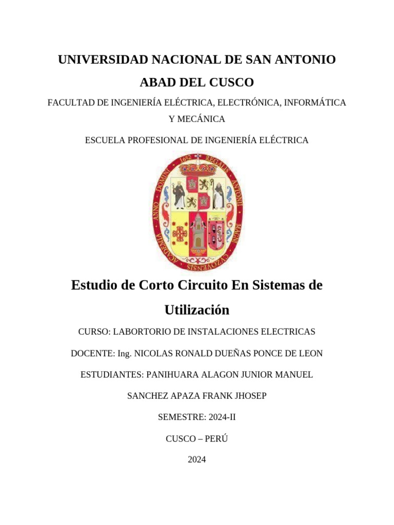 Estudio de Corto Circuito en Sistemas de Utilización | PDF | Aislador ...