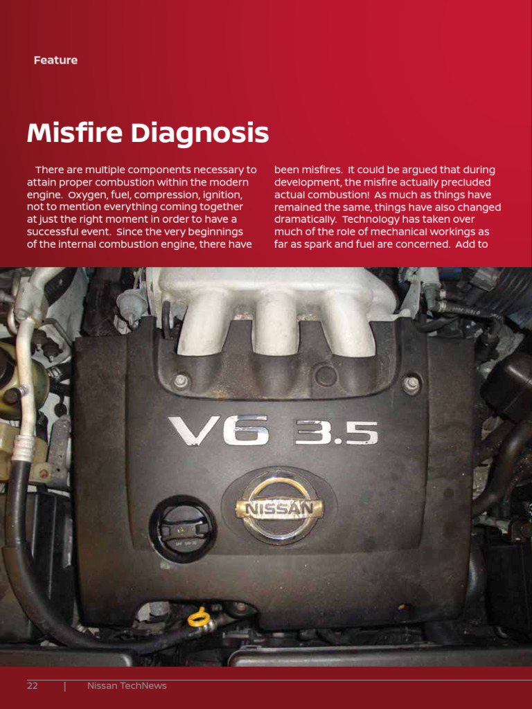 Nissan Engine Misfire Diagnosis Guide | PDF | Fuel Injection | Engines