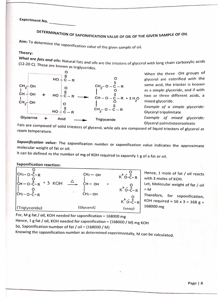 Saponification Value 2 | PDF