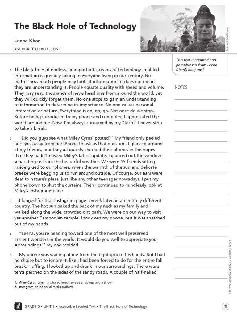 The Black Hole of Technology - Accessible Leveled Text PDF | PDF