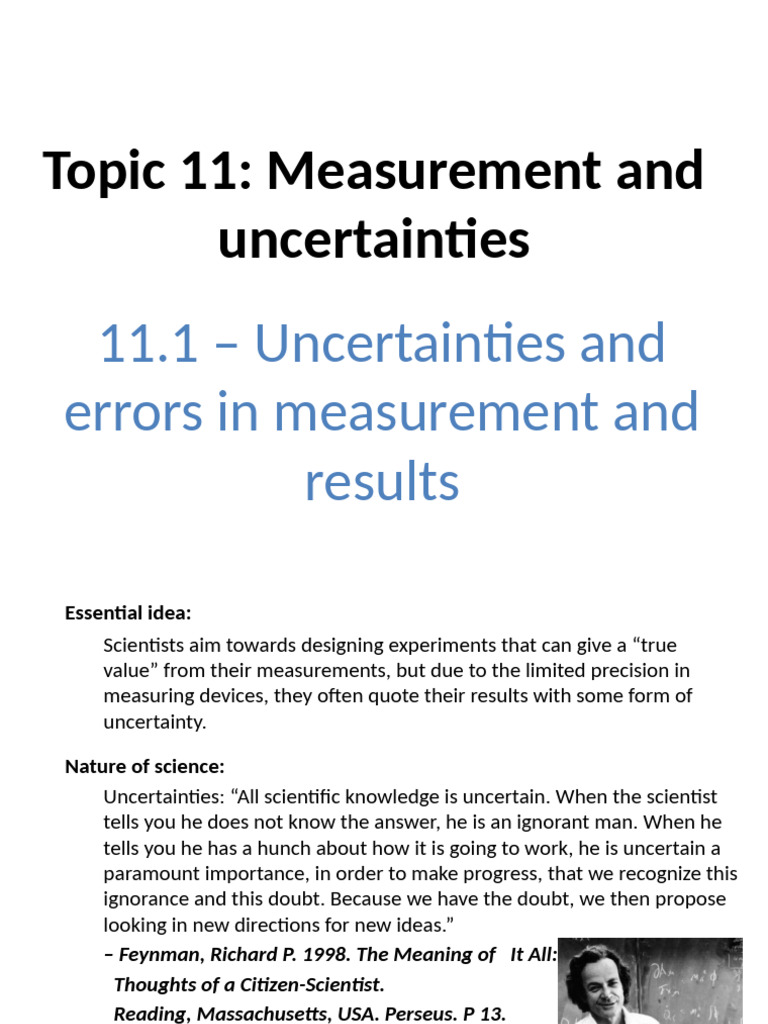 Tools 3 Uncertainties and Errors | PDF | Observational Error | Accuracy And Precision