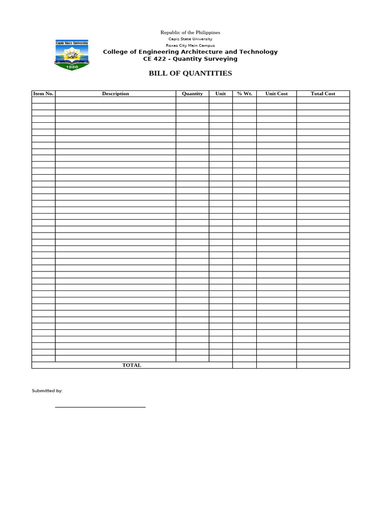 Bill-of-Quantities-BOQ | PDF