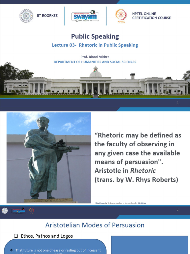 Lecture 03 | PDF | Rhetoric | Public Speaking