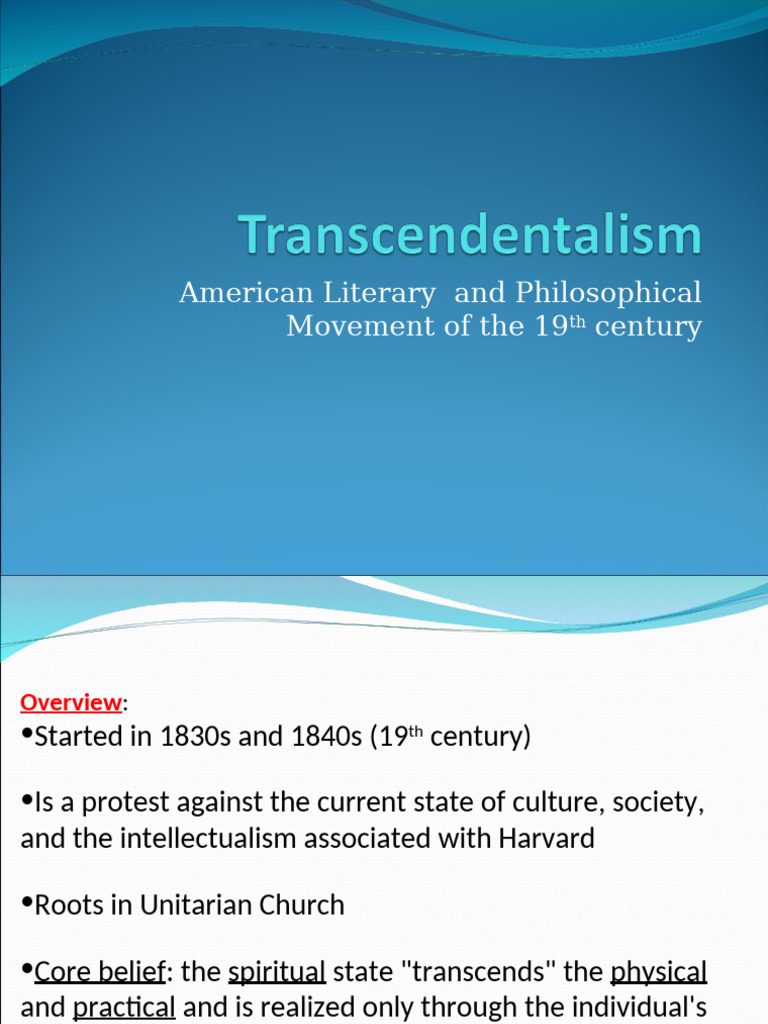 Transcendentalism | PDF | Transcendentalism | Walden