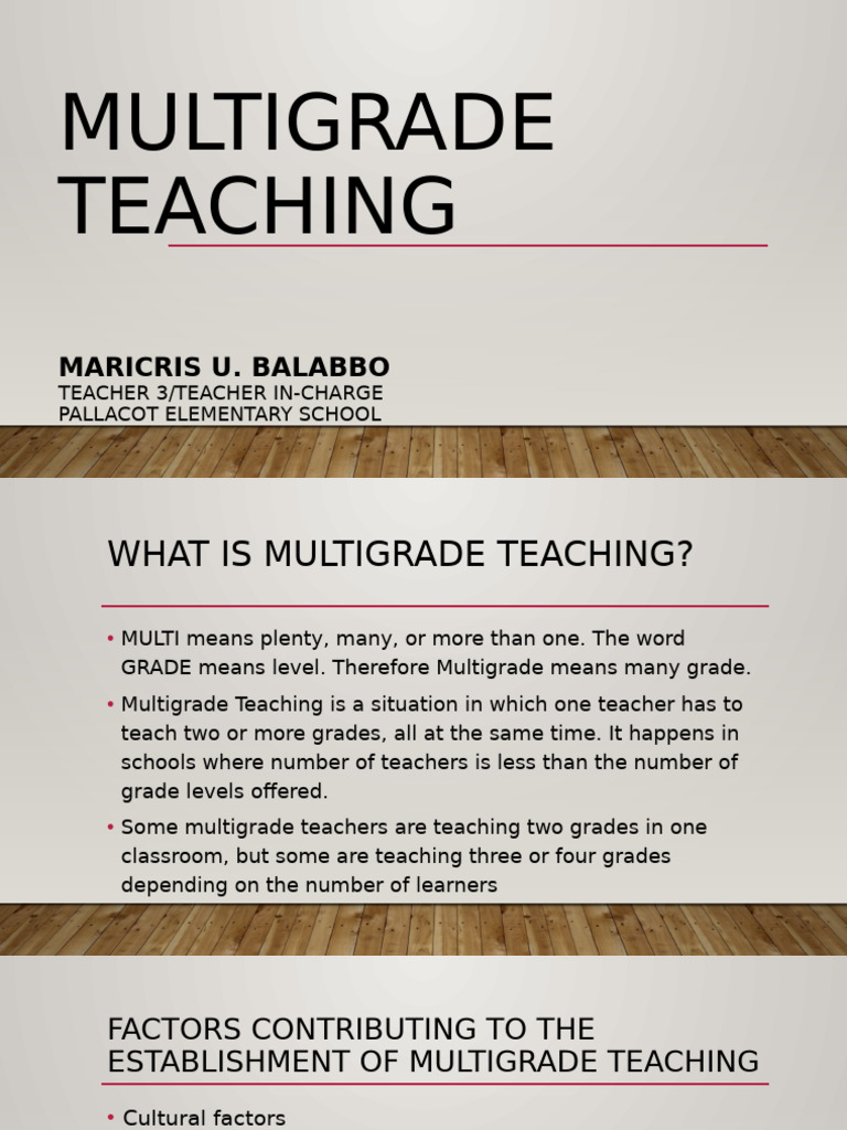 Multigrade Teaching | PDF | Teachers | Learning