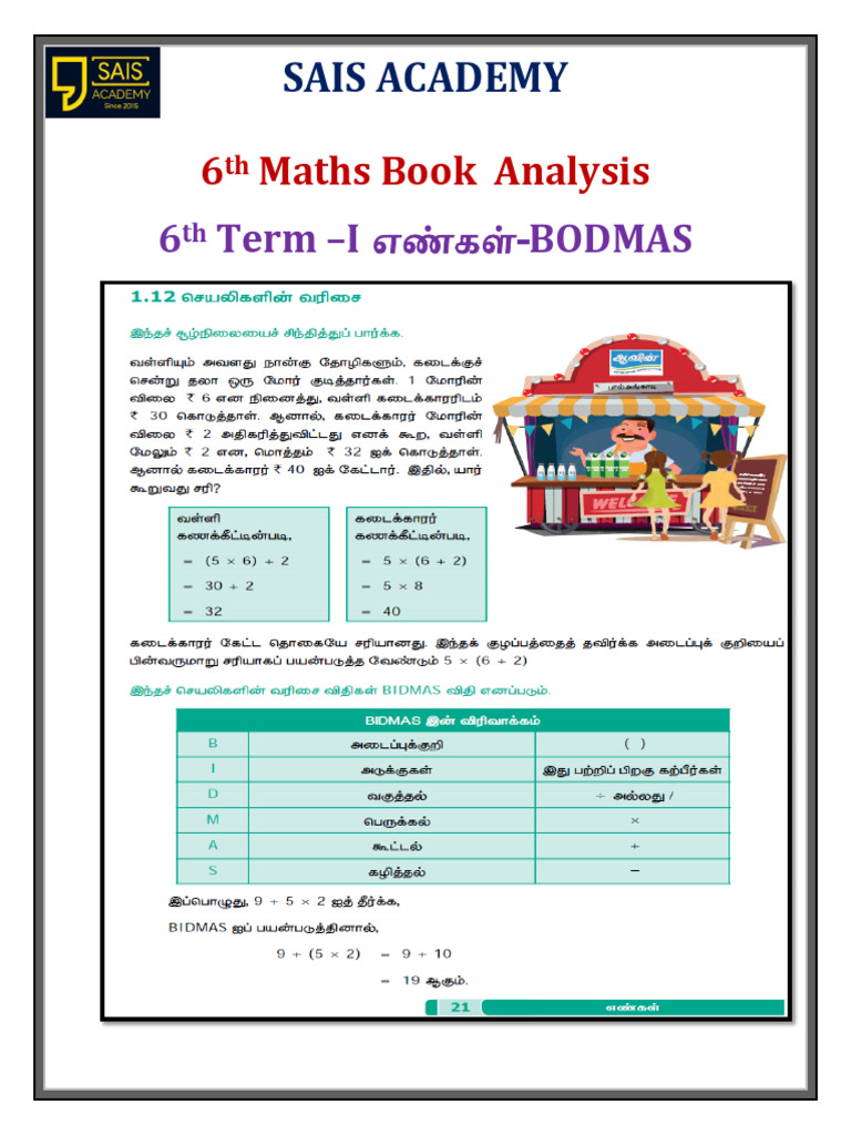 6th Maths Book Analysis | PDF