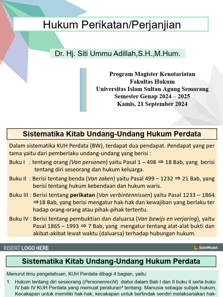 MKN Hk. Perikatan & Perjanjian 21 Sept 2024 | PDF