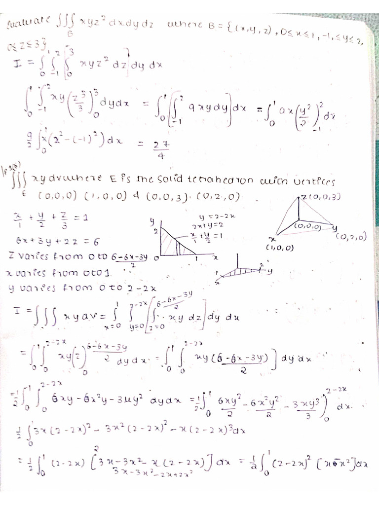 Triple Integration | PDF