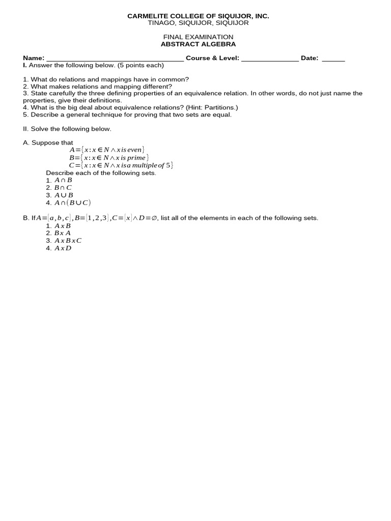 Abstract Algebra | PDF