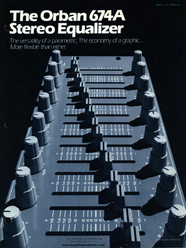 Orban 674A Stereo Equalizer Brochure | PDF | Equalization (Audio) | Amplifier