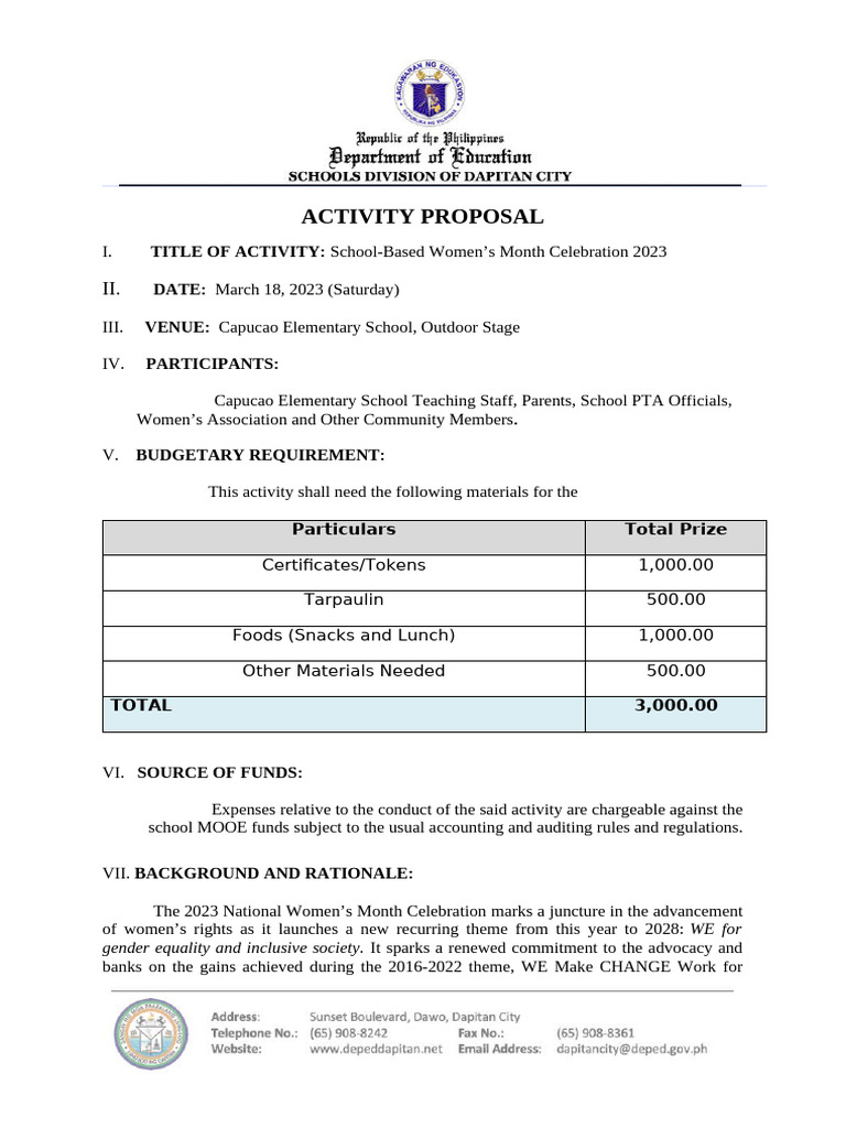 CapucaoES - GAD Proposal 2022 2023 | PDF | Empowerment